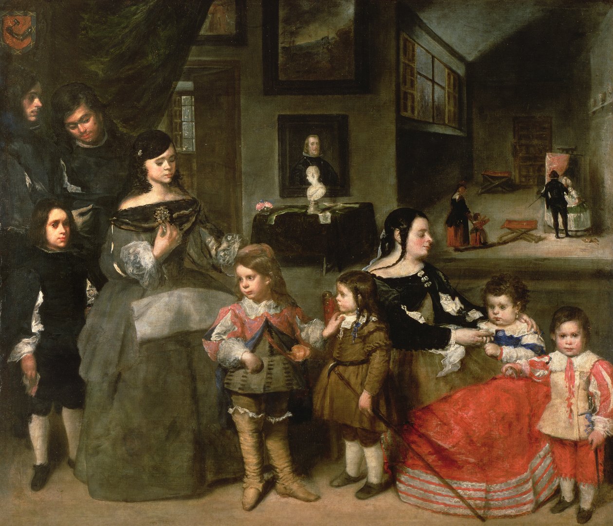 The Artist's Family, on the left the four children from the artist's ...