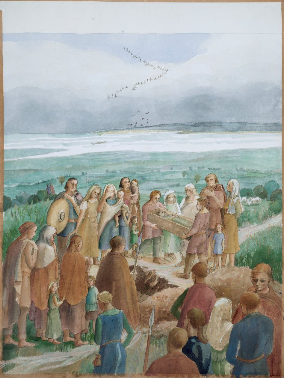 Reconstruction of a Saxon Burial Scene by Judith Dobie