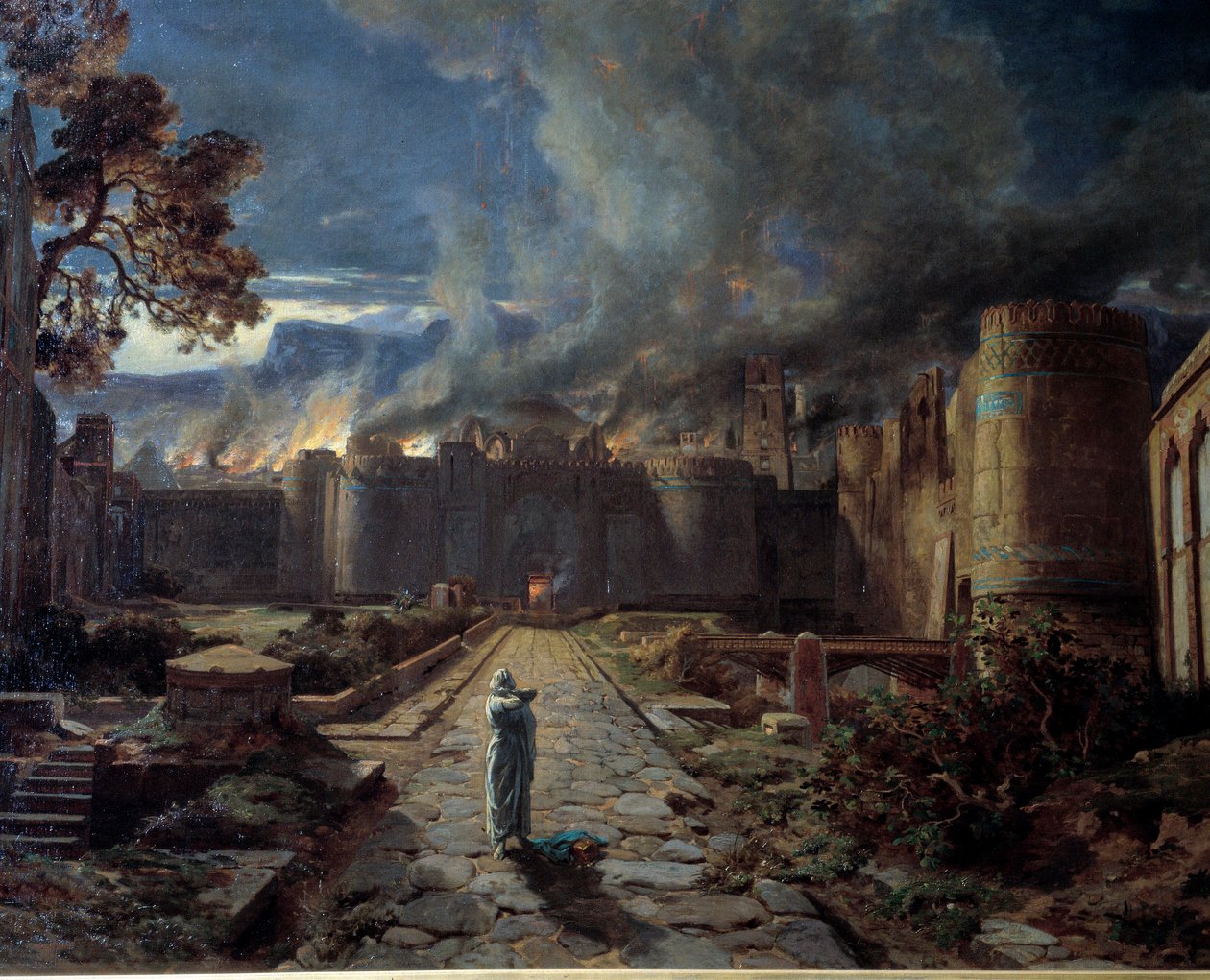 Sodom (Sodoma) The destruction of the city by fire (detail)