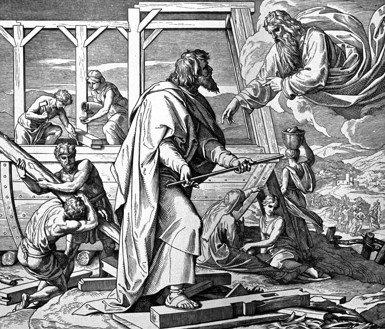 God Warns Noah of the Flood by Julius Schnorr von Carolsfeld