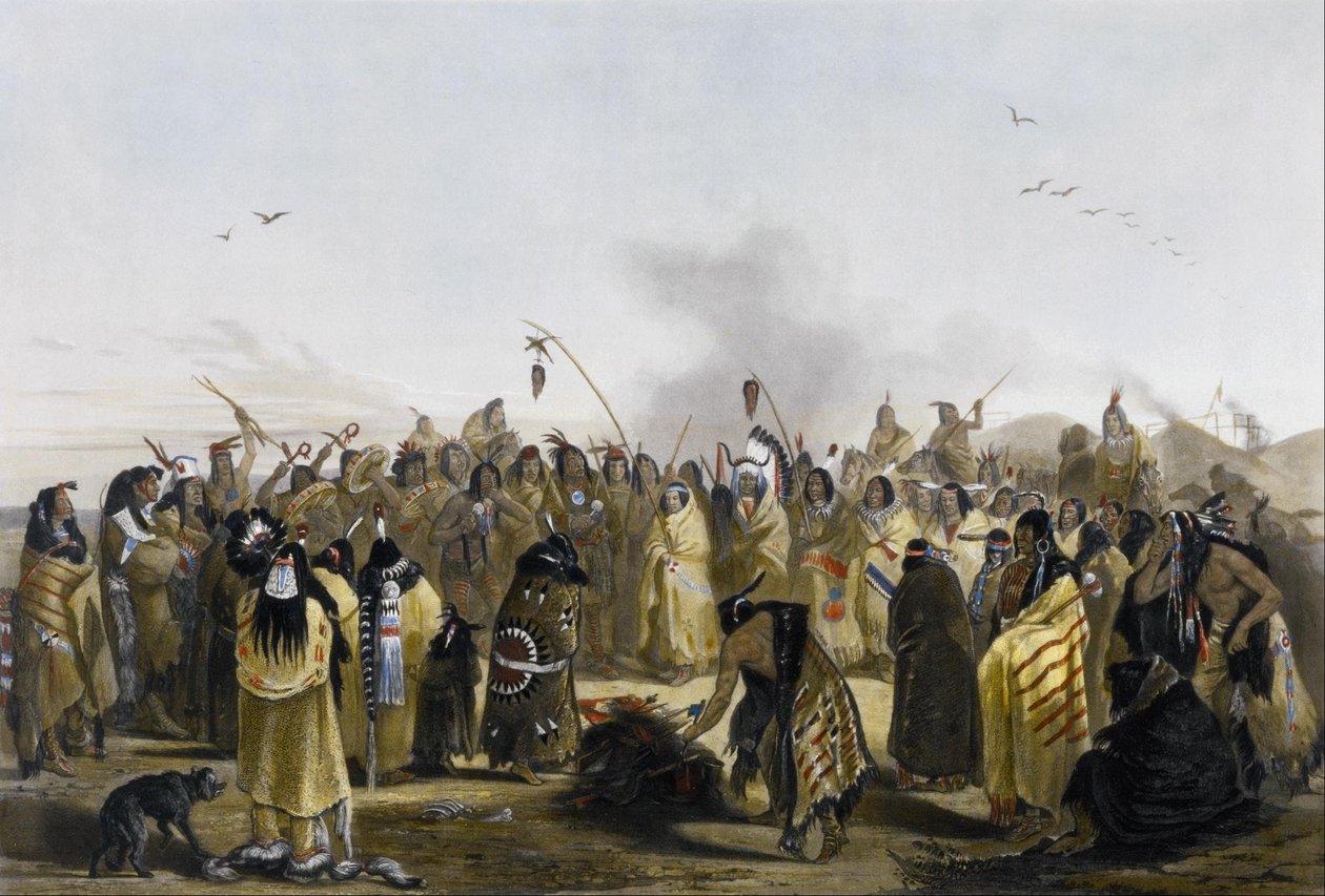 Scalp Dance of the Minitarres by Karl Bodmer