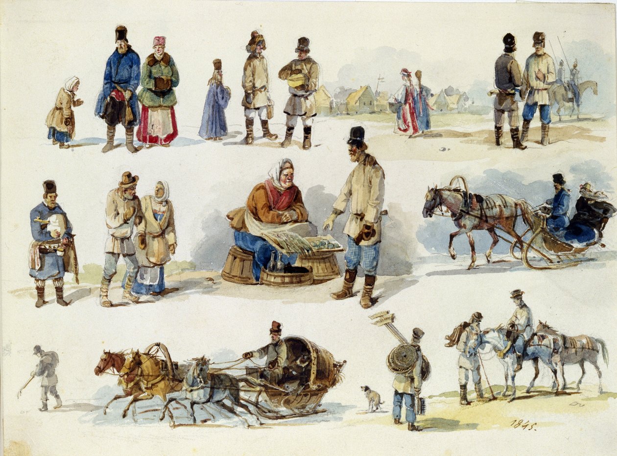 Folk Types of Russia by Karl Ivanovich Kolmann