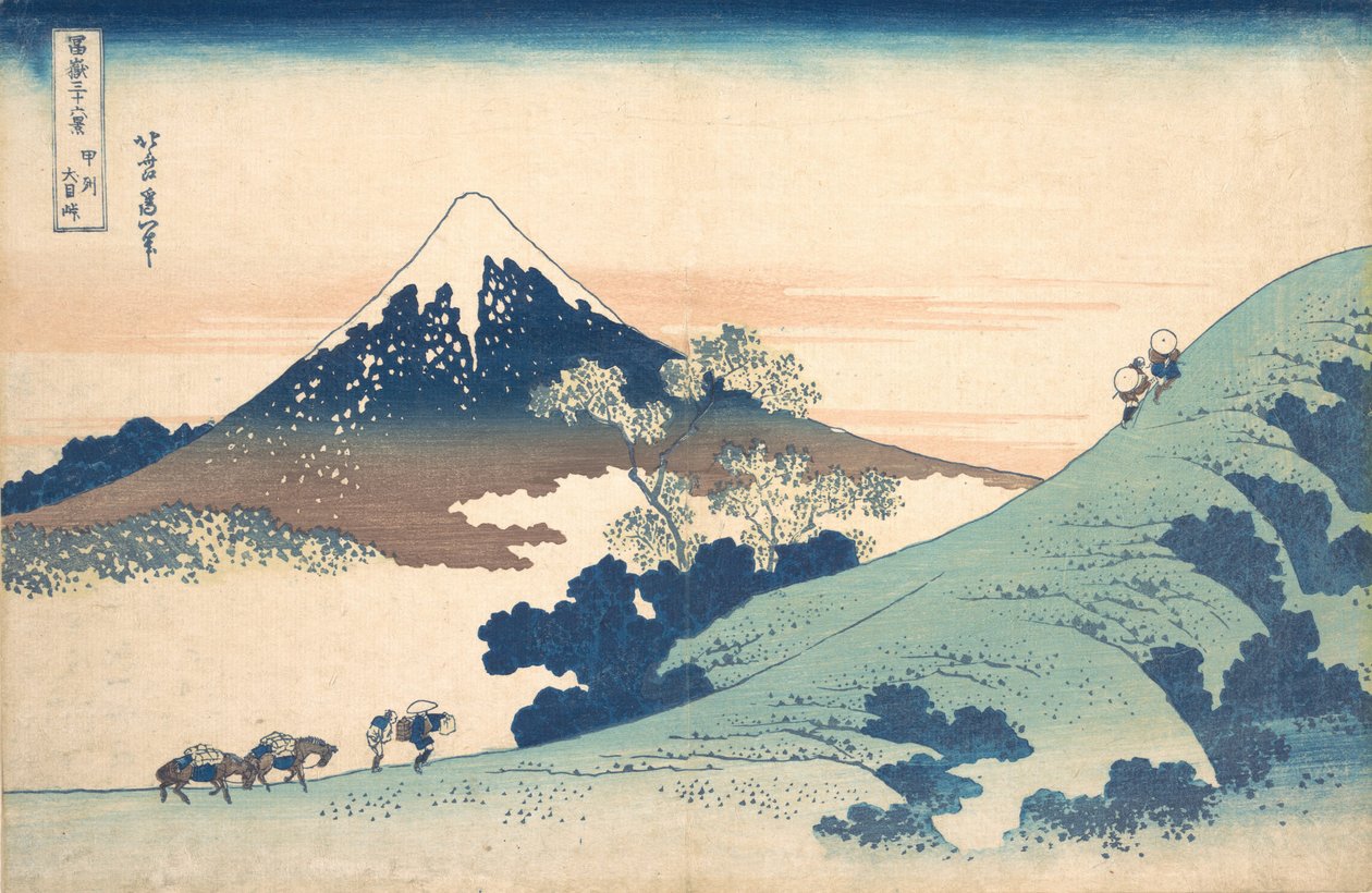 Fuji from Inume Pass by Katsushika Hokusai: Fine art print