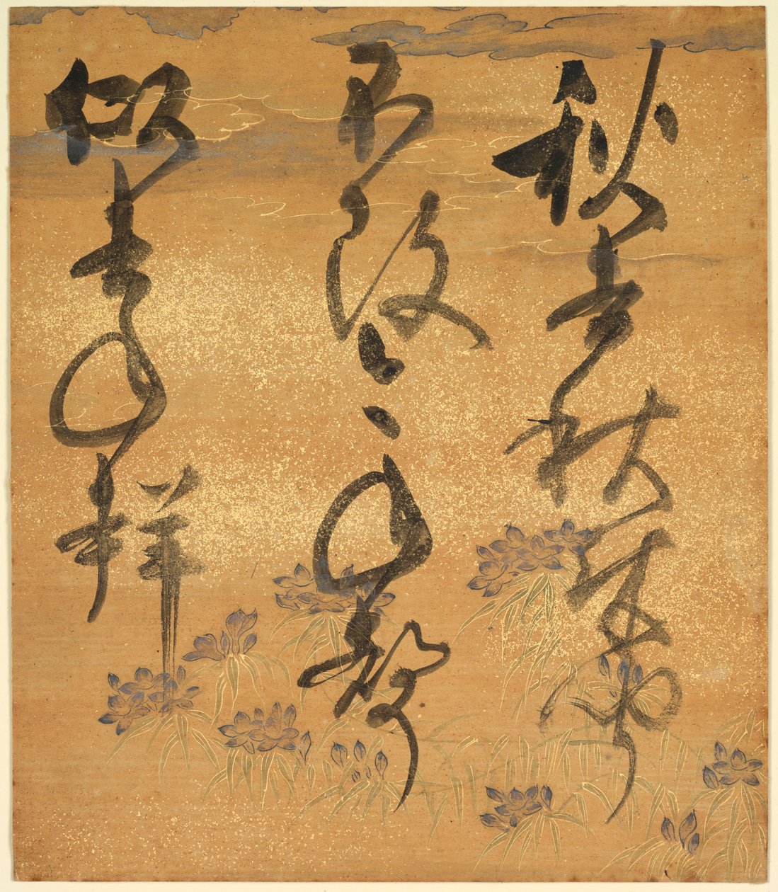 Portion of a Poetry Anthology: Cicada, from Shinsen Roeishu, Late 16th ...