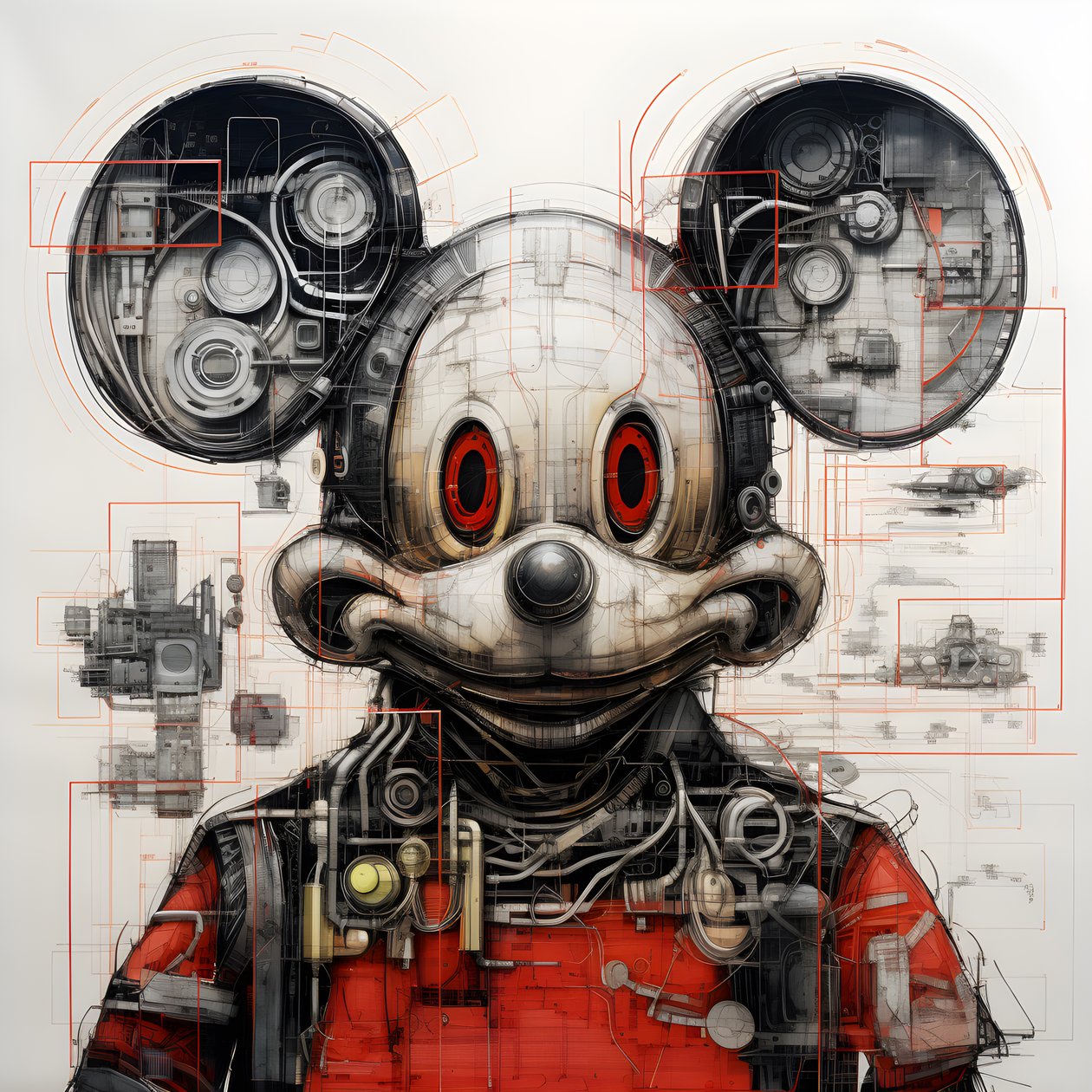 Technical Drawings of Cyberpunk Mickey Mouse 4