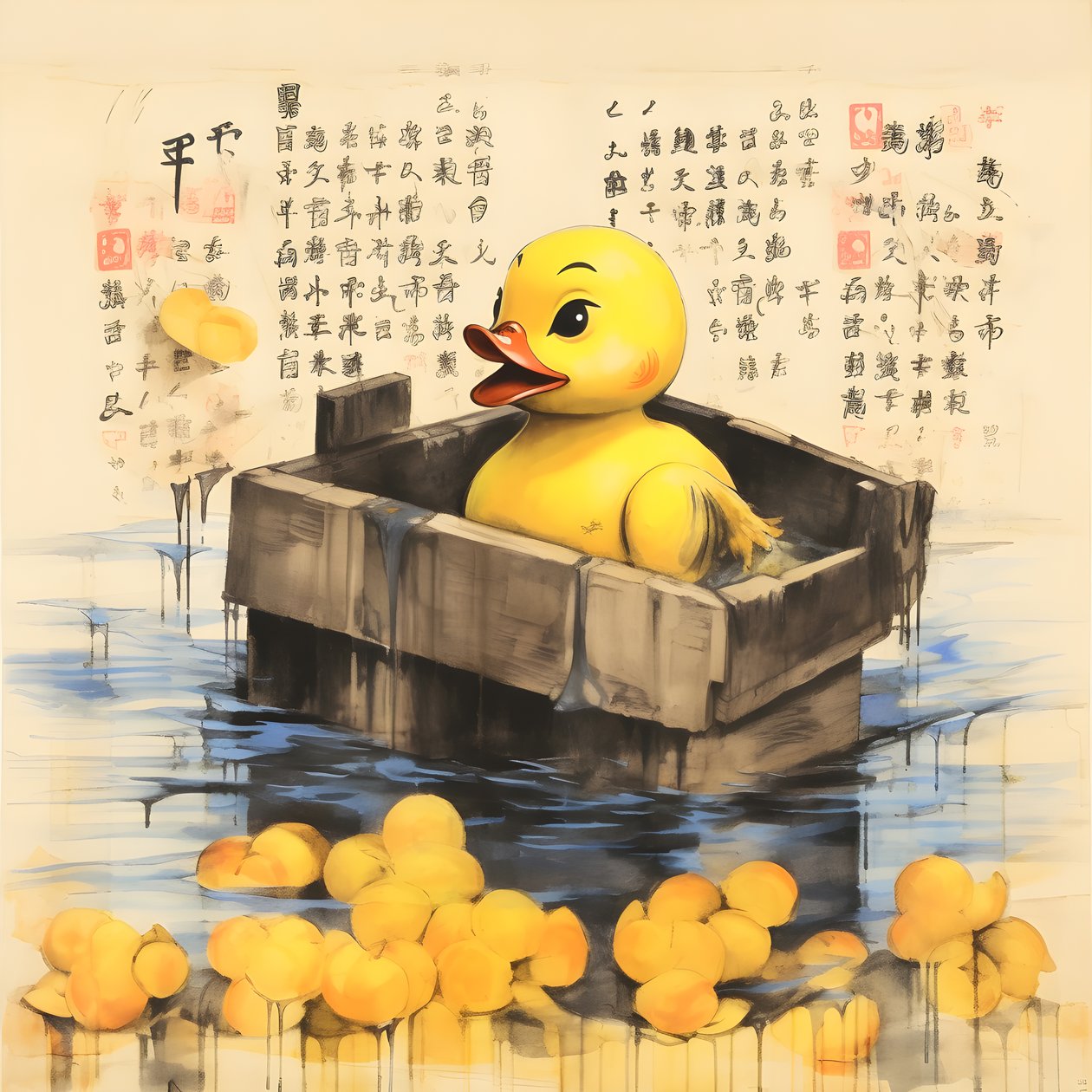 Trendy Rubber Duck Advertisement Poster - The Yellow 4