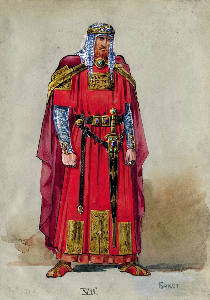 Medieval Prince. Costume Design by Leon Bakst