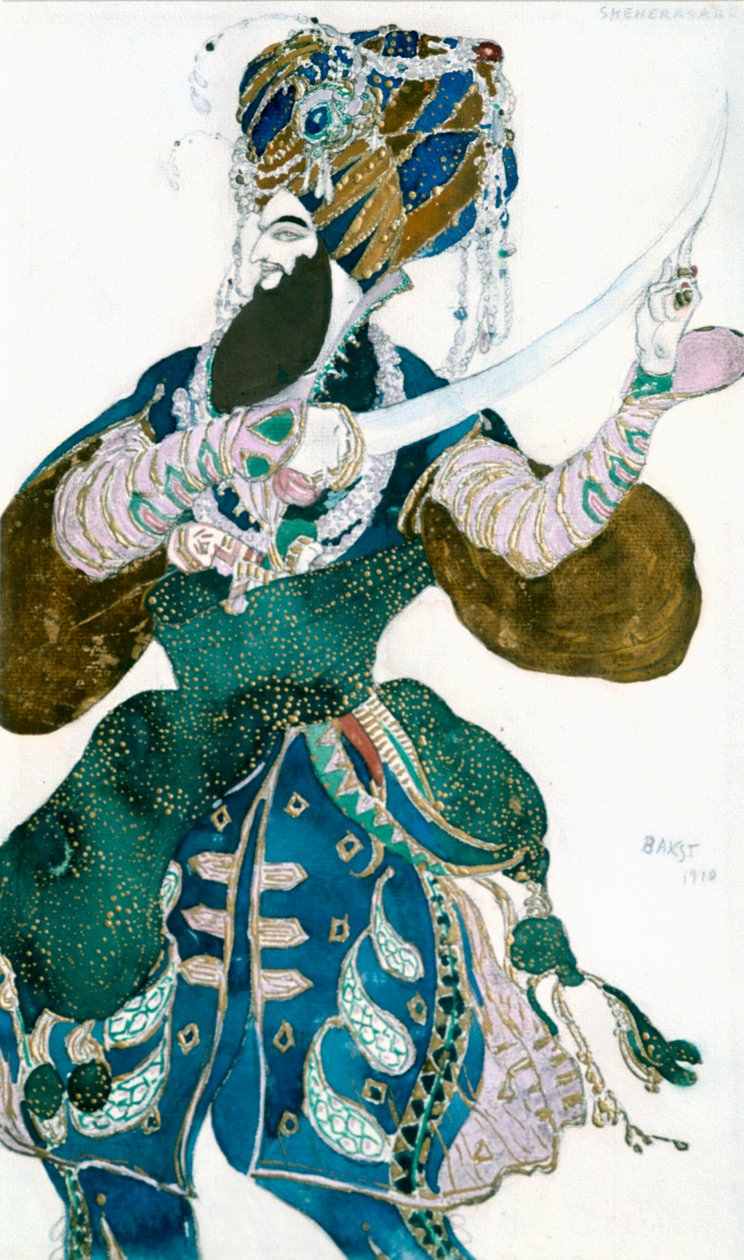 The Shah of Persia, Costume Design for a Ballets Russes Production of ...