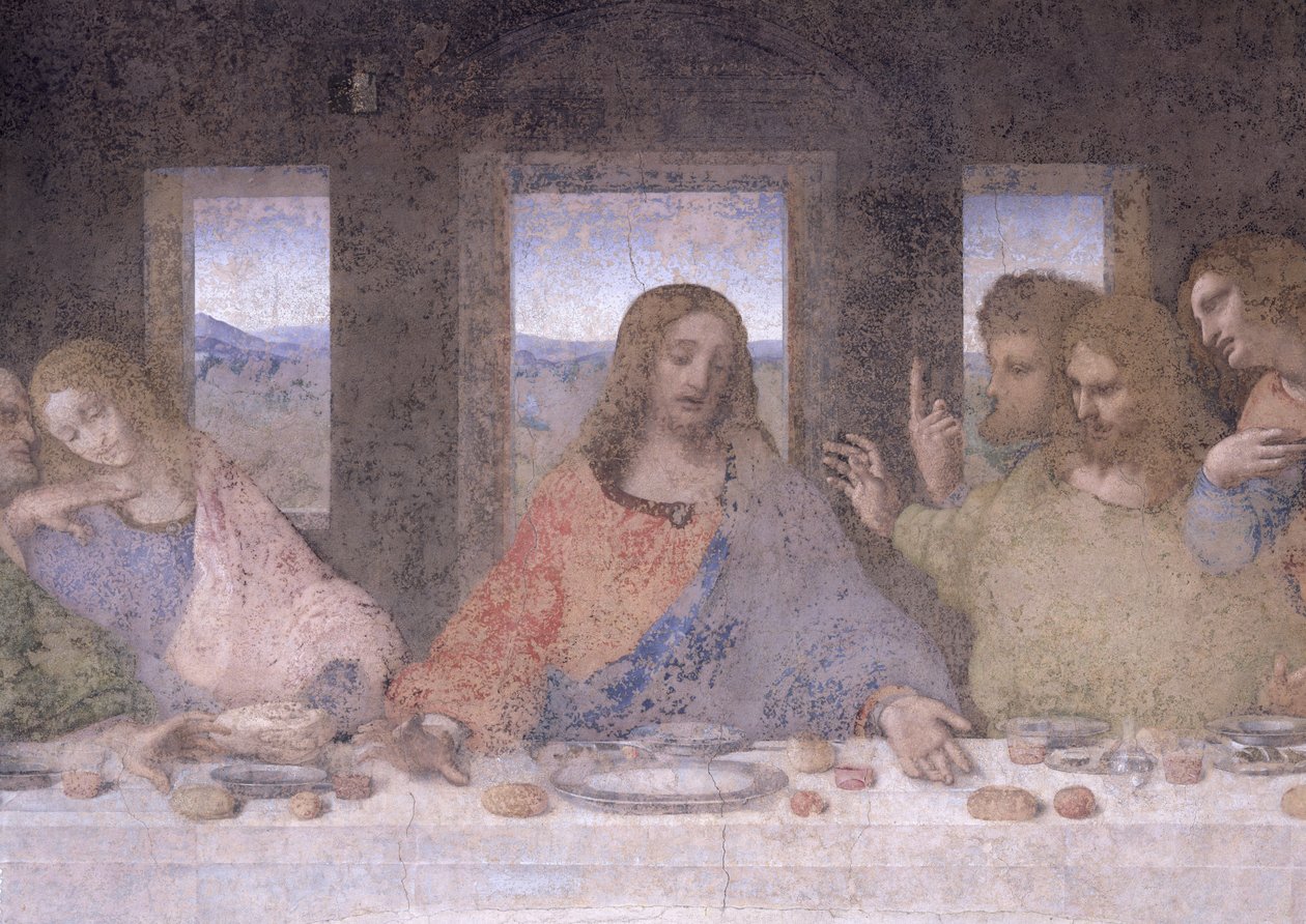 The Last Supper (post restoration) by Leonardo da Vinci