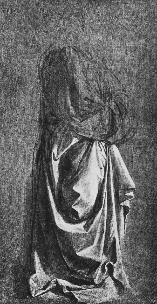 Cast of Drapery for a Standing Figure, c1470