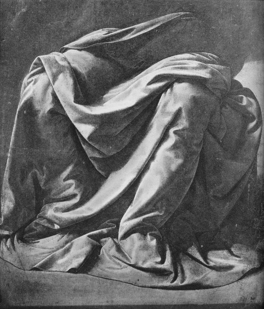 Cast of Drapery for the Legs of a Seated Figure, 1470-1484