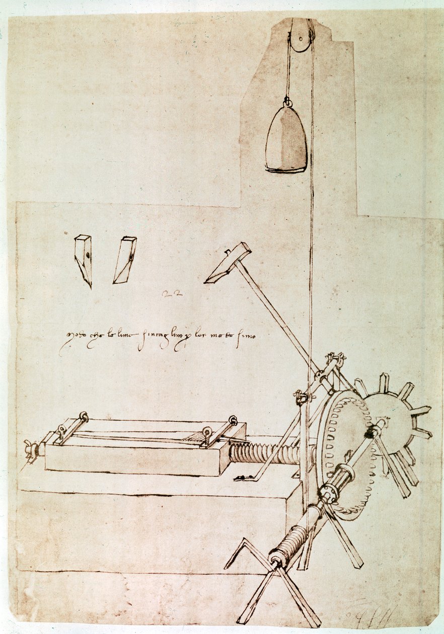 Extract from a Da Vinci Manuscript: Machine for Indenting Files