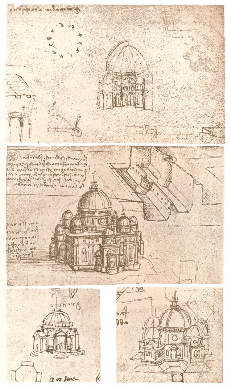 Four Drawings of Ecclesiastical Architecture