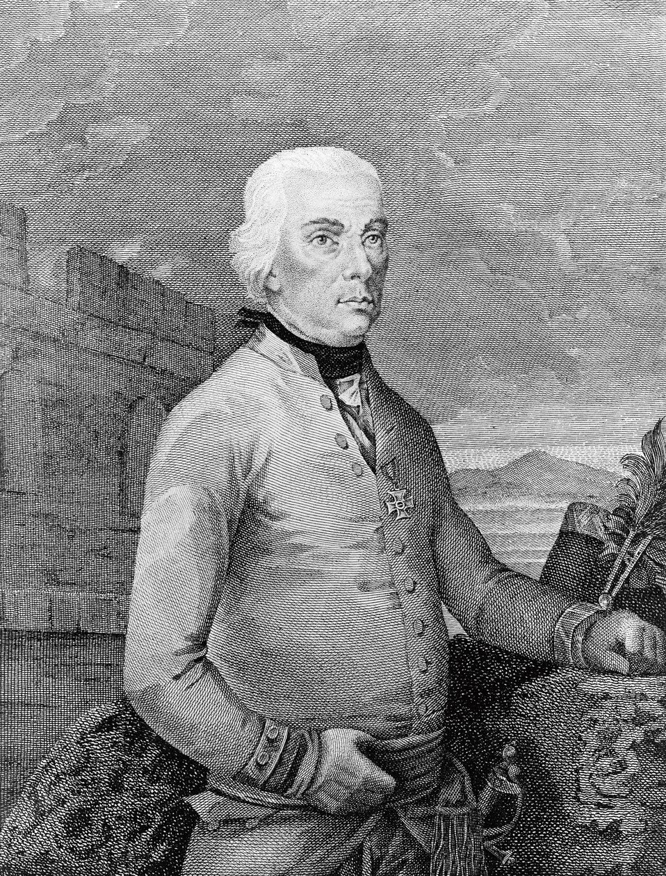 Portrait of Michael Friedrich von Melas (1729-1806), Transylvanian-born ...