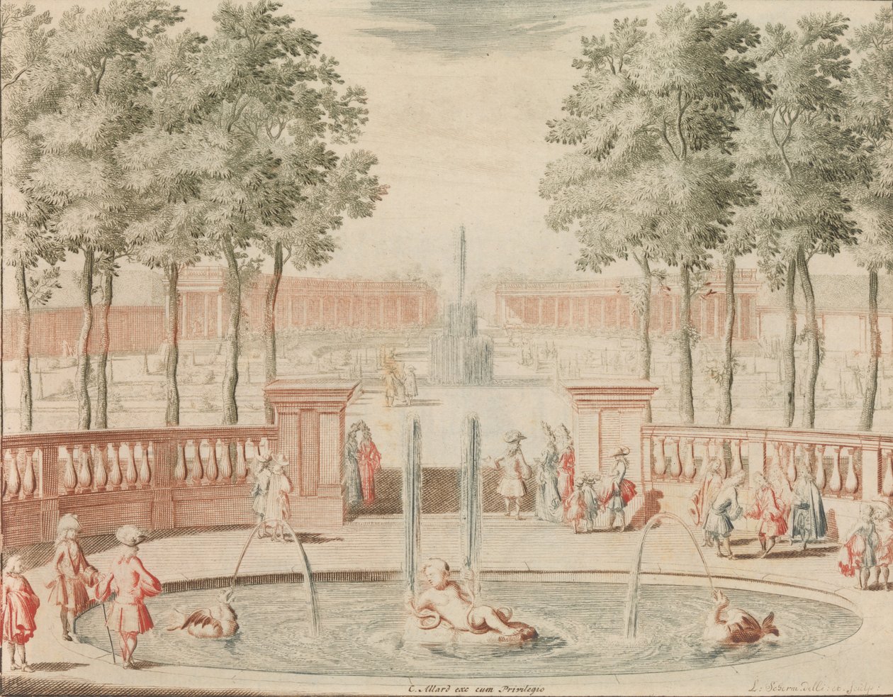The Fountain of Hercules, with the Great Leap, for the Amphitheater, in ...