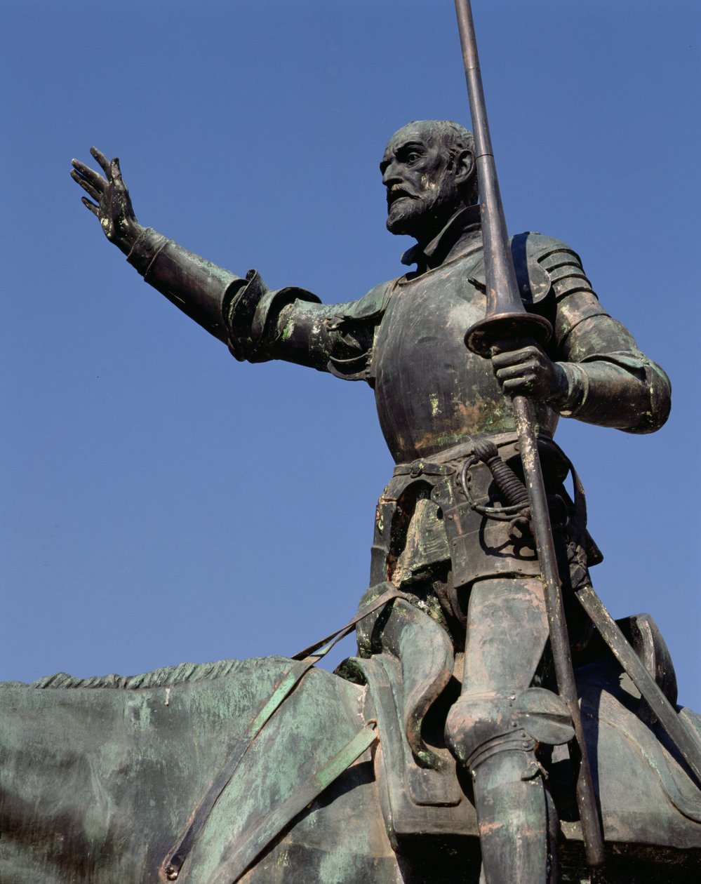Don Quixote, from the monument to Miguel de Cervantes (detail)