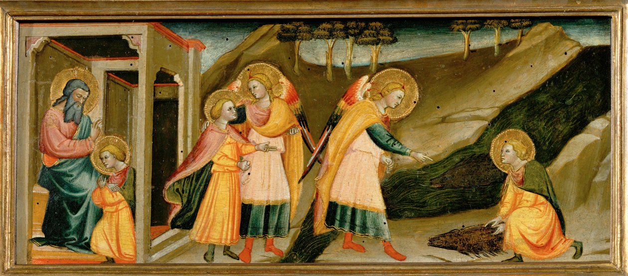 Scenes from the Story of Tobias: Farewell to His Father; Tobias and the ...