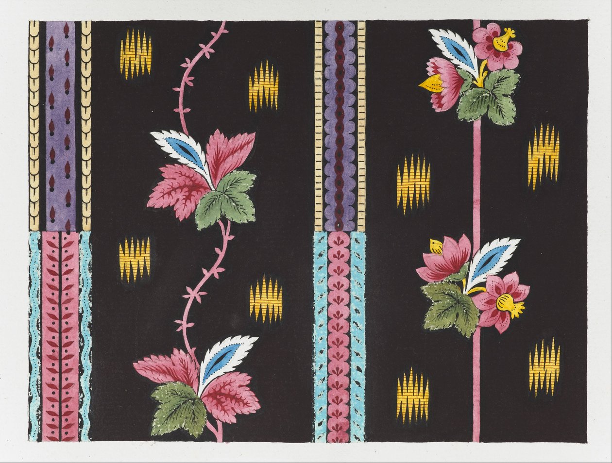 Floral Garlands with Border by Louis-Albert DuBois
