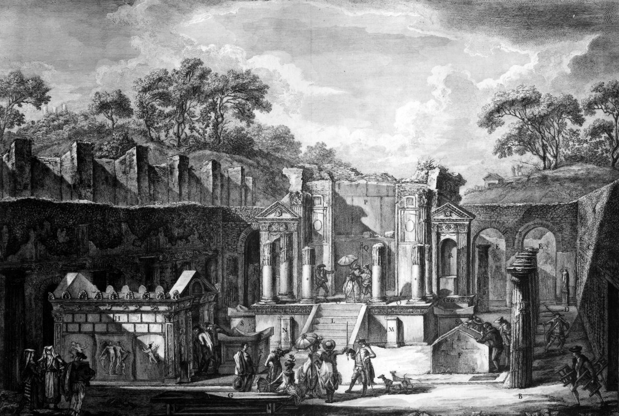 View of the Temple of Isis, Pompeii, engraved by Francesco Piranesi, 1788