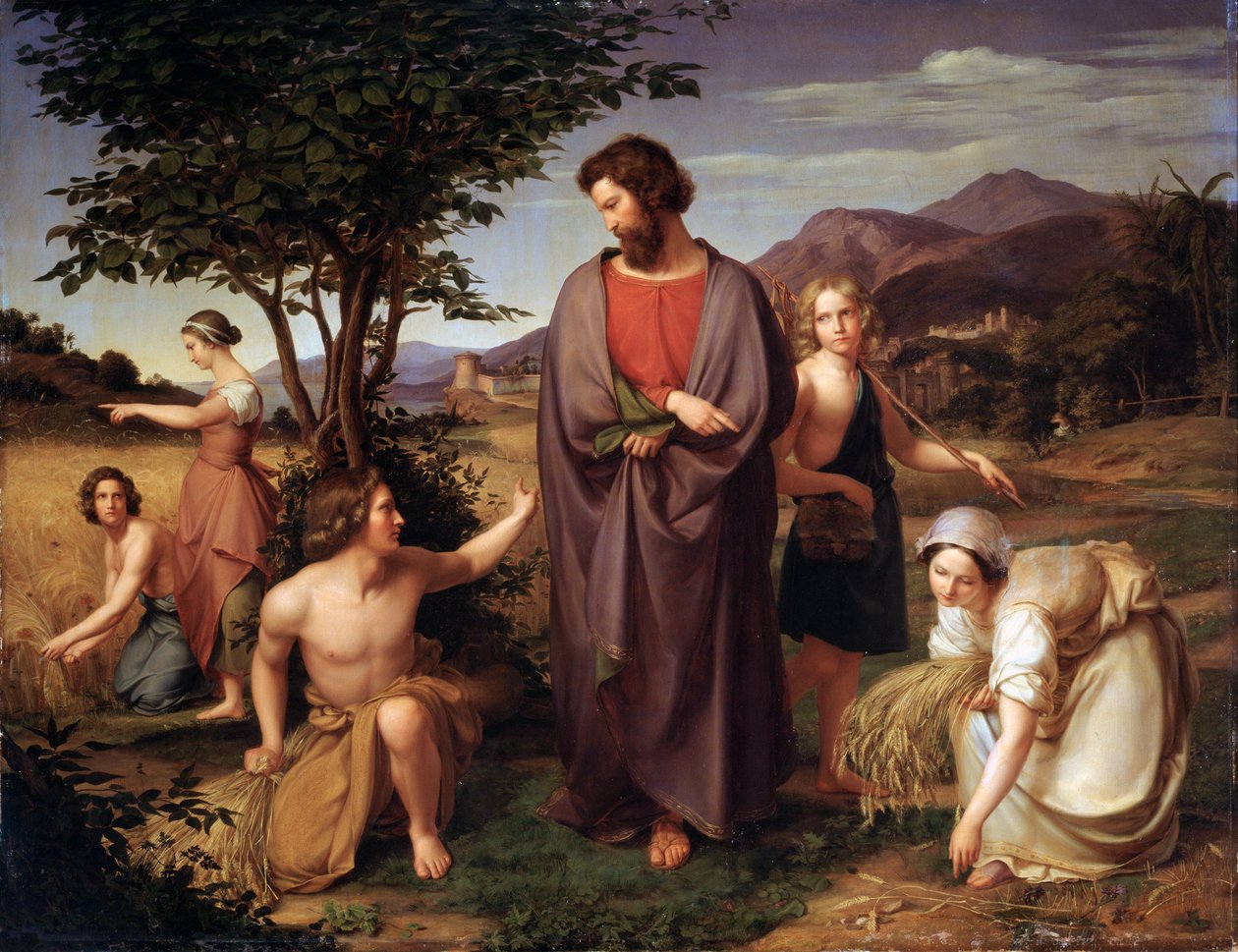 Ruth in Boaz's Field by Louis Ammy Blanc: Fine art print