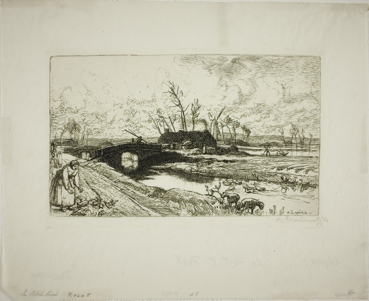The Little Bridge by Louis Auguste Lepère: Fine art print