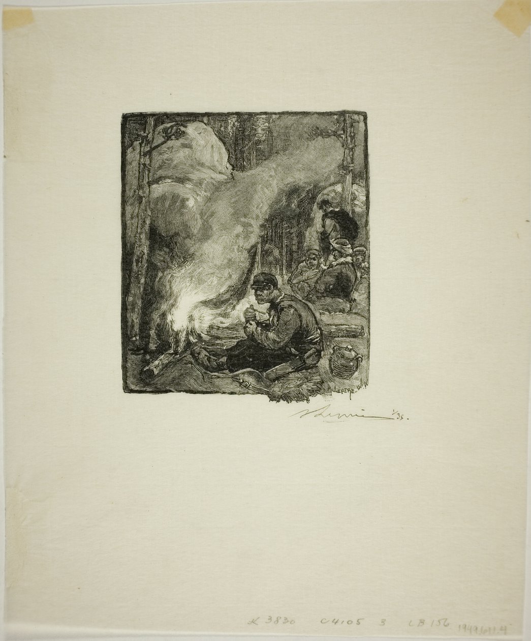 Woodcutters' Meal by Louis Auguste Lepère: Fine art print