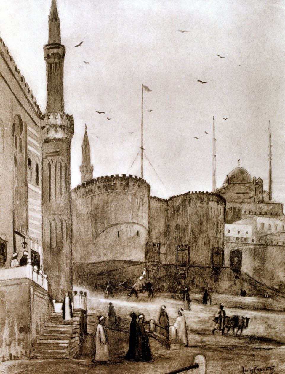 Entrance to the City, Cairo, Egypt by Louis Cabanes