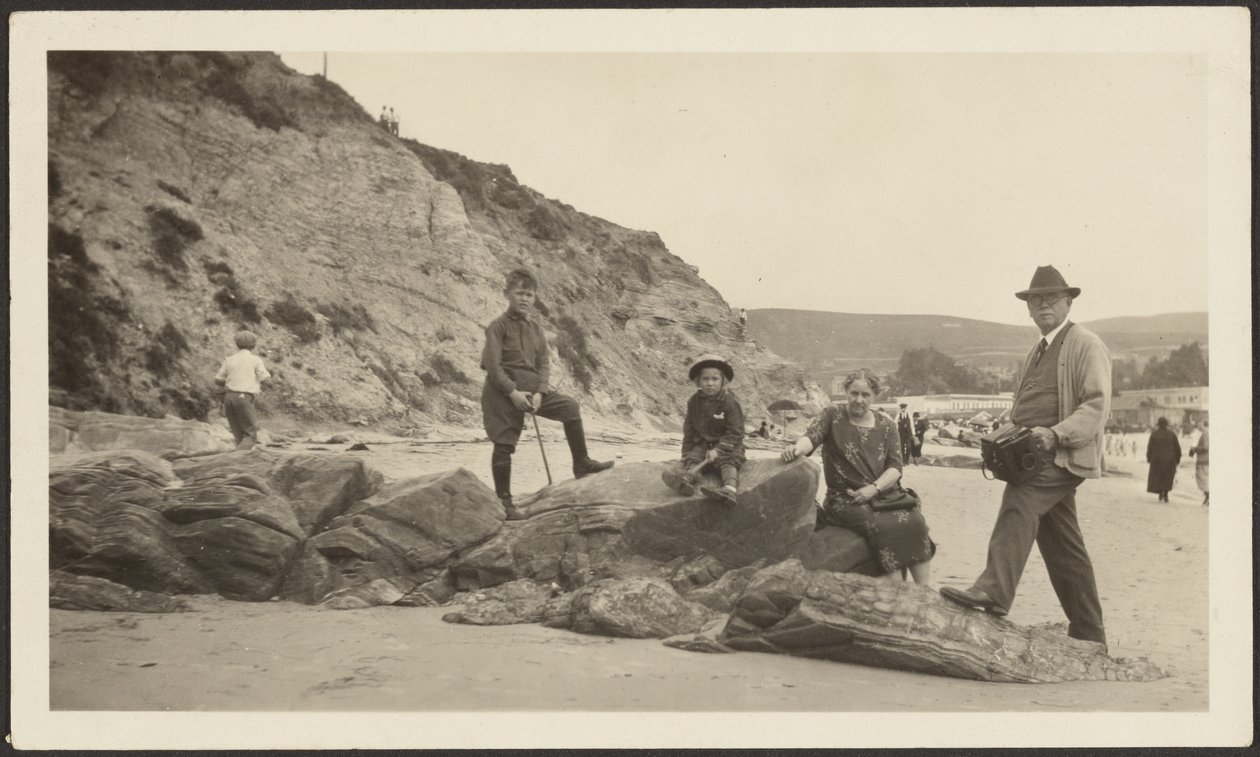 Fleckenstein with Camera and Family at Beach