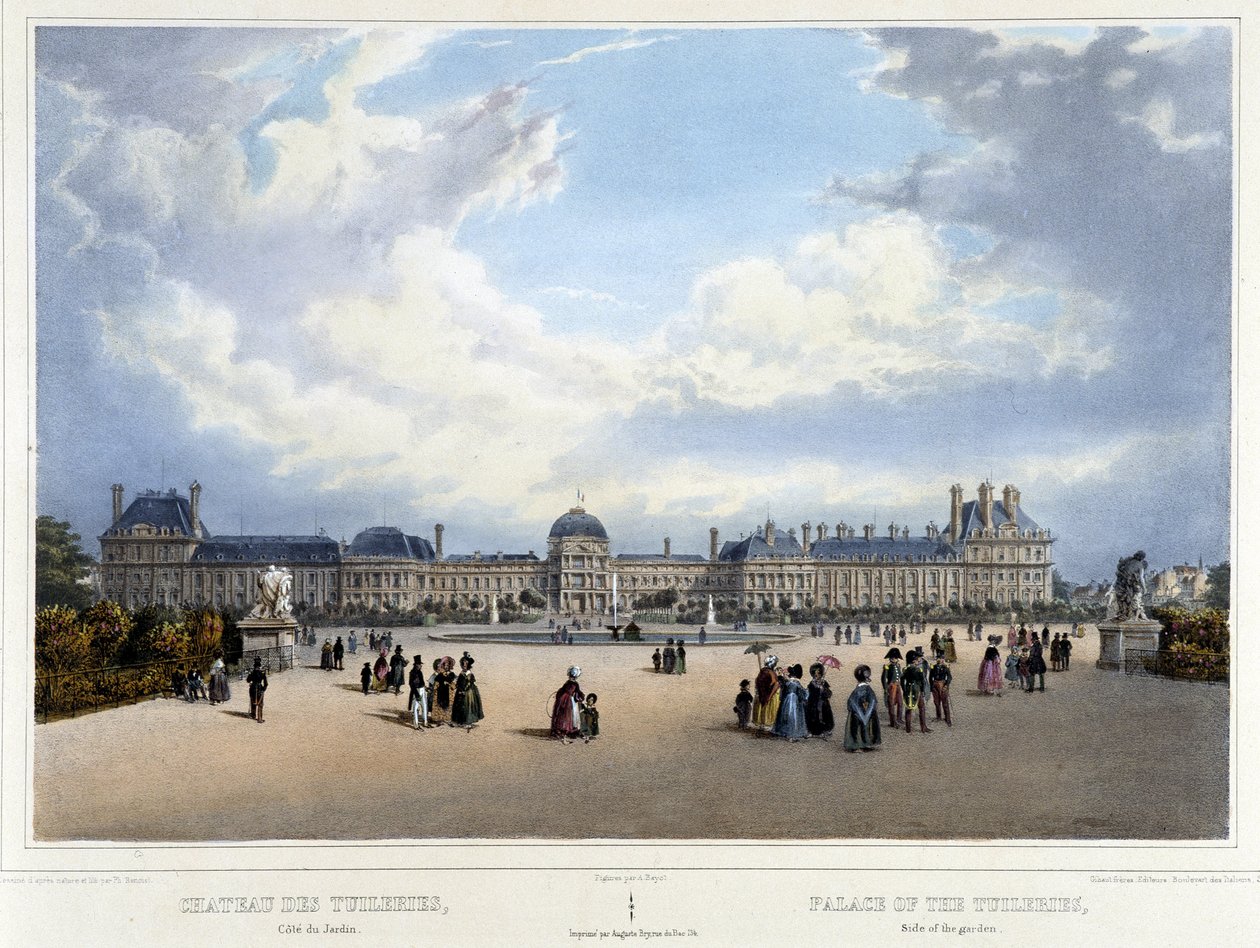 View of the Palace and the Garden of the Tuileries - in Promenade dans ...