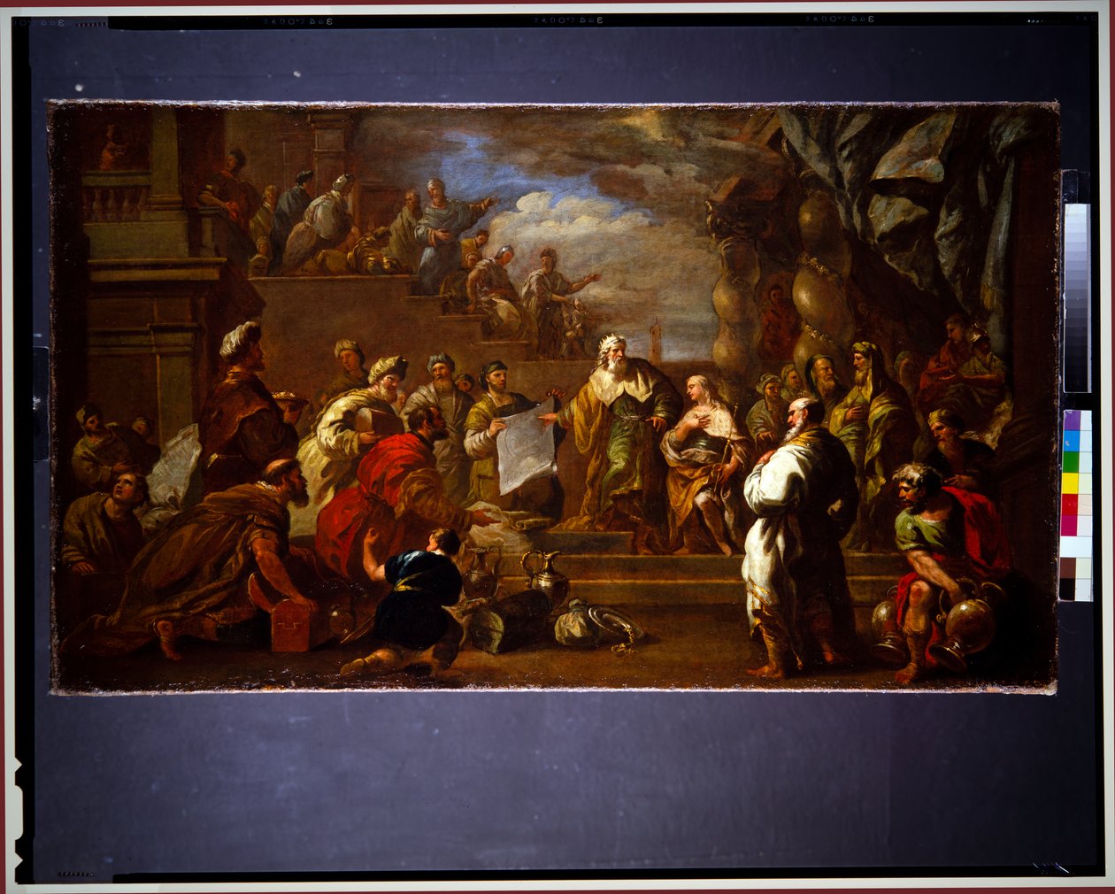 David Showing Solomon the Plans of the Temple