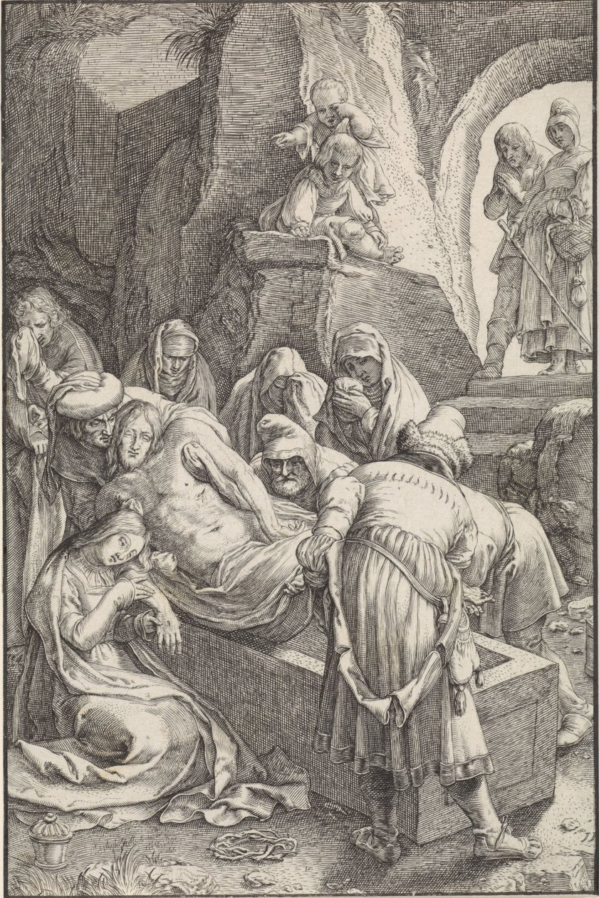 Entombment of Christ by Ludovicus Siceram: Fine art print