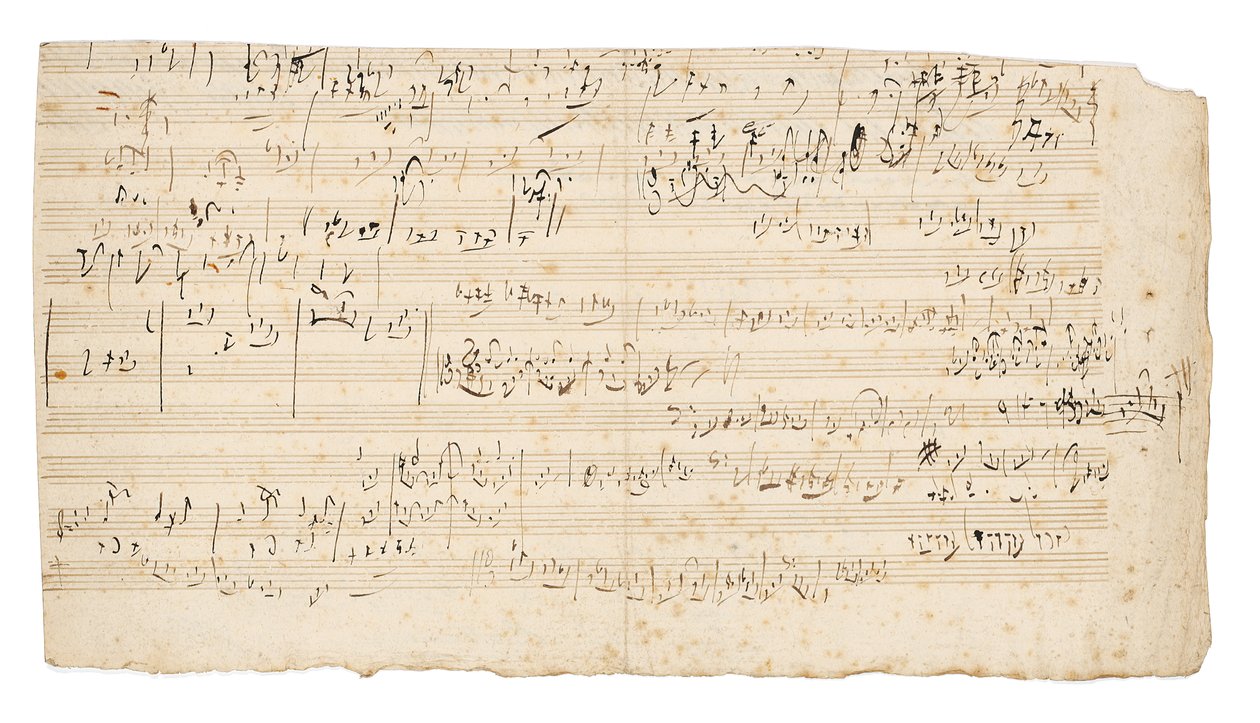 Autograph Music Manuscript, a Sketchleaf for the Slow Movement of the ...
