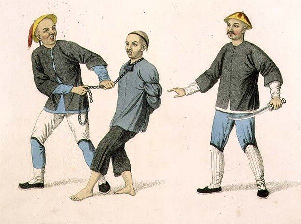 A Culprit Conveyed to Prison, plate 2 from 'The Punishments of China ...