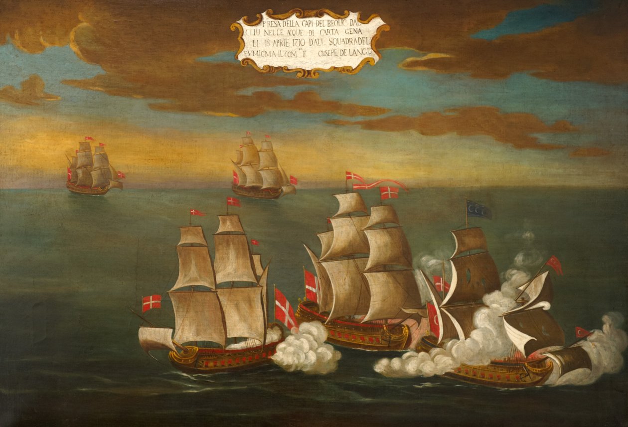 Capture of a Turkish Ship by a Squadron of the Order, Ships Under the ...