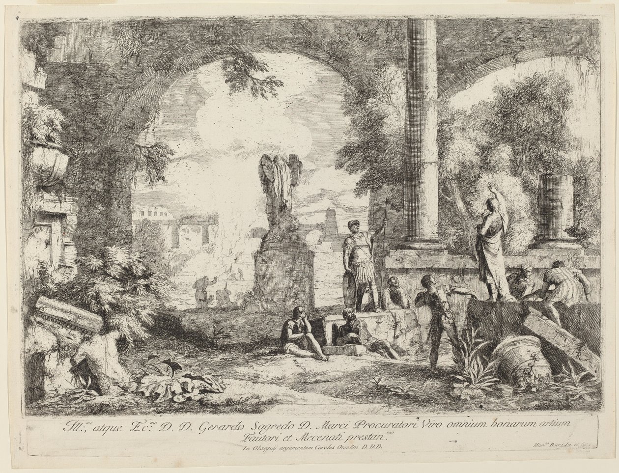 Landscape with Classical Ruins by Marco Ricci
