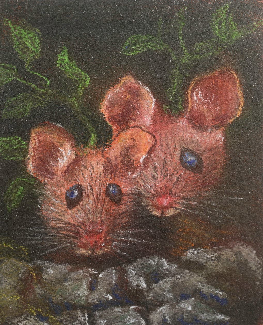 Two little mice by Margo Starkey: Buy fine art print