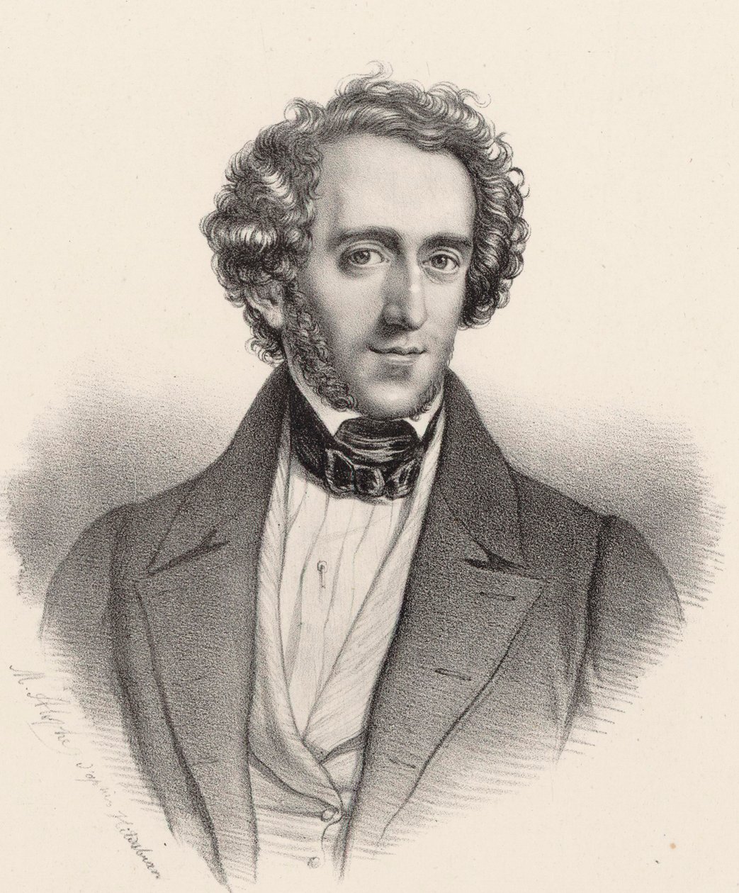 Portrait of the Pianist and Composer Felix Mendelssohn Bartholdy