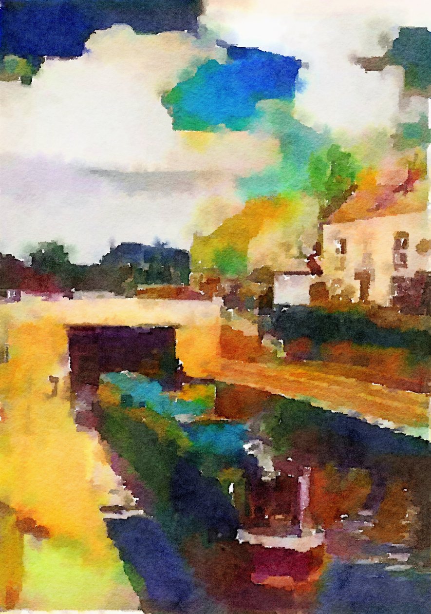 Canal Boat at Trent Lock by Mark Gordon: Buy fine art prints