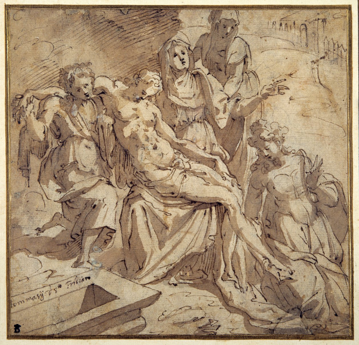 The Pieta by Maso da San Friano: Premium art reproduction