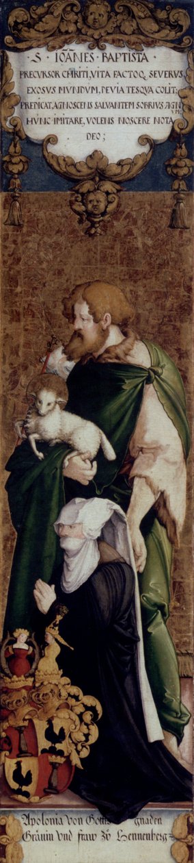 Saint John the Baptist with the Donor Apollonia von Henneberg