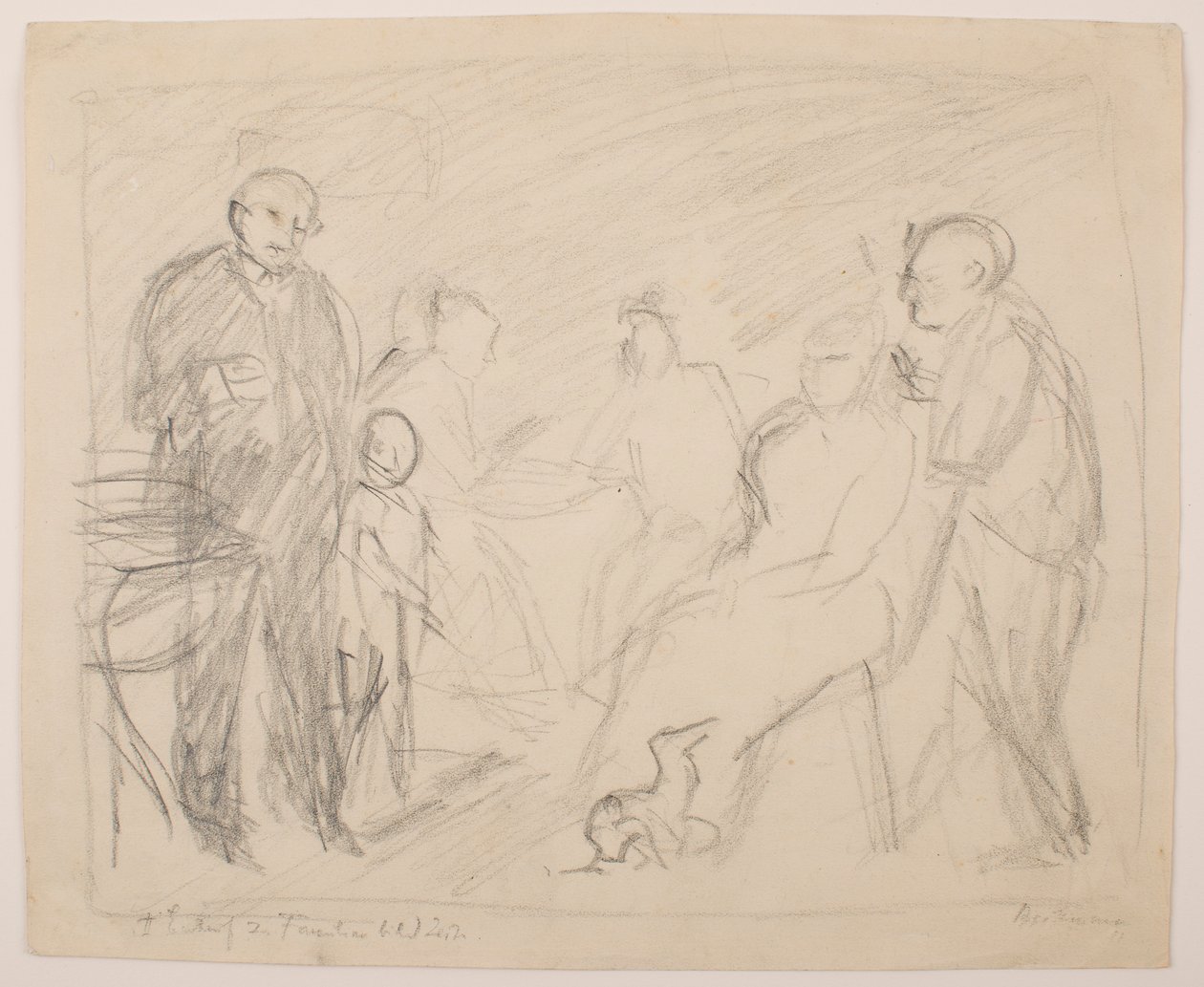 II [Second] Sketch for Zech Family Portrait by Max Beckmann