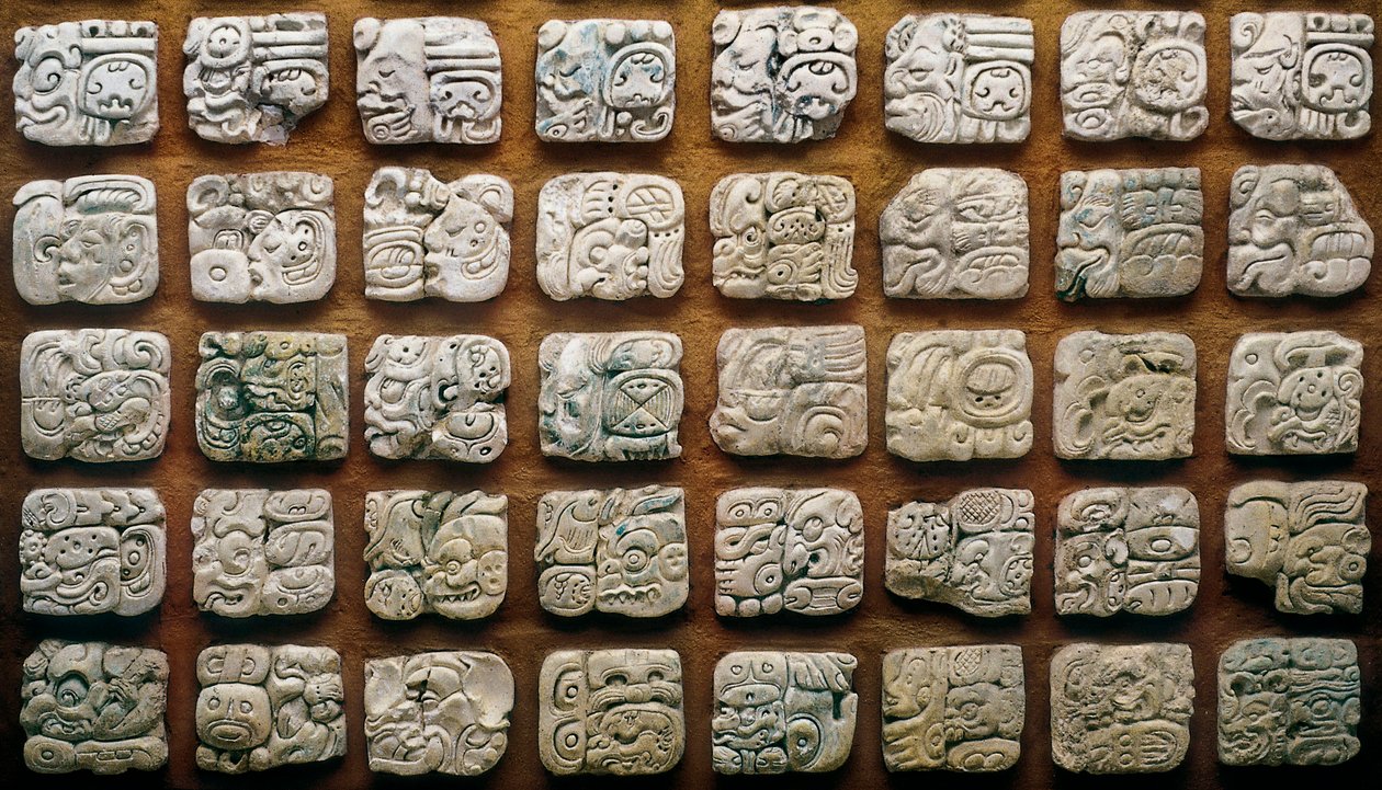 Maya Calendar Composed of Different Glyphs by Mayan Mayan