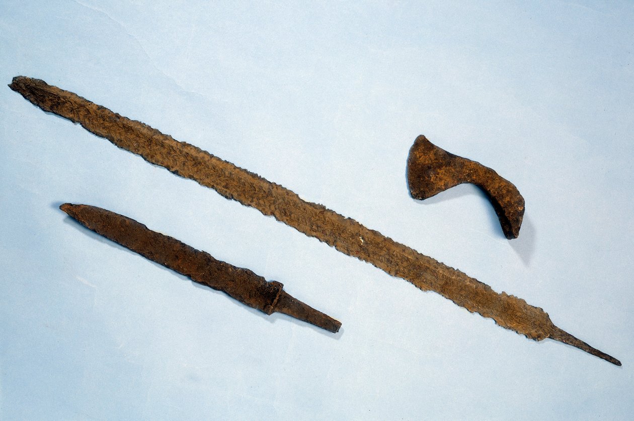 Merovingian Art: Swings and Franciscan (Axe) of Iron from Normandy