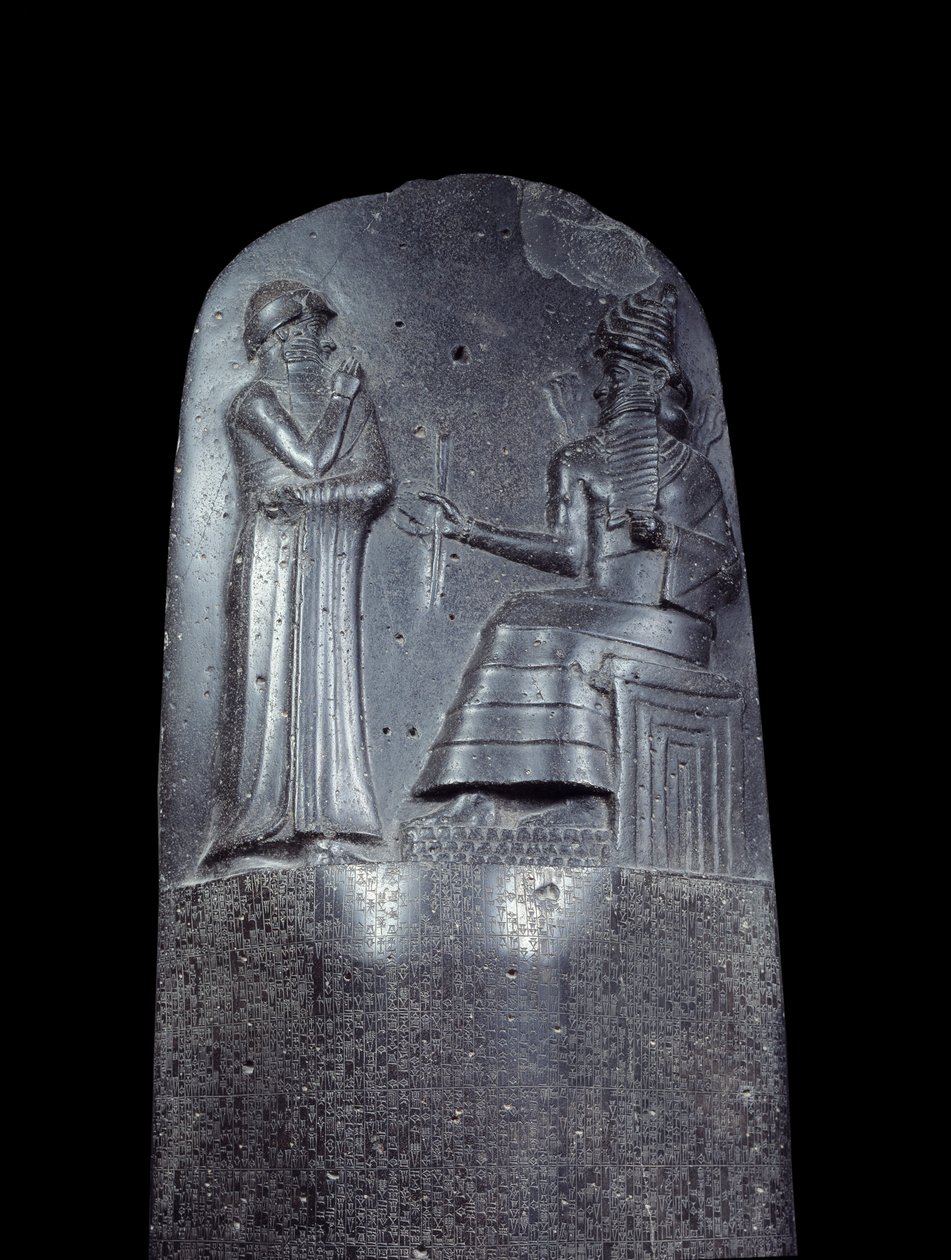 Stele in diorite of the Code of Laws of Hammurabi