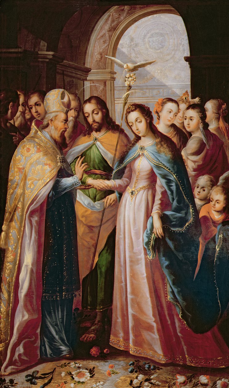 The Marriage of Mary and Joseph by Mexican School