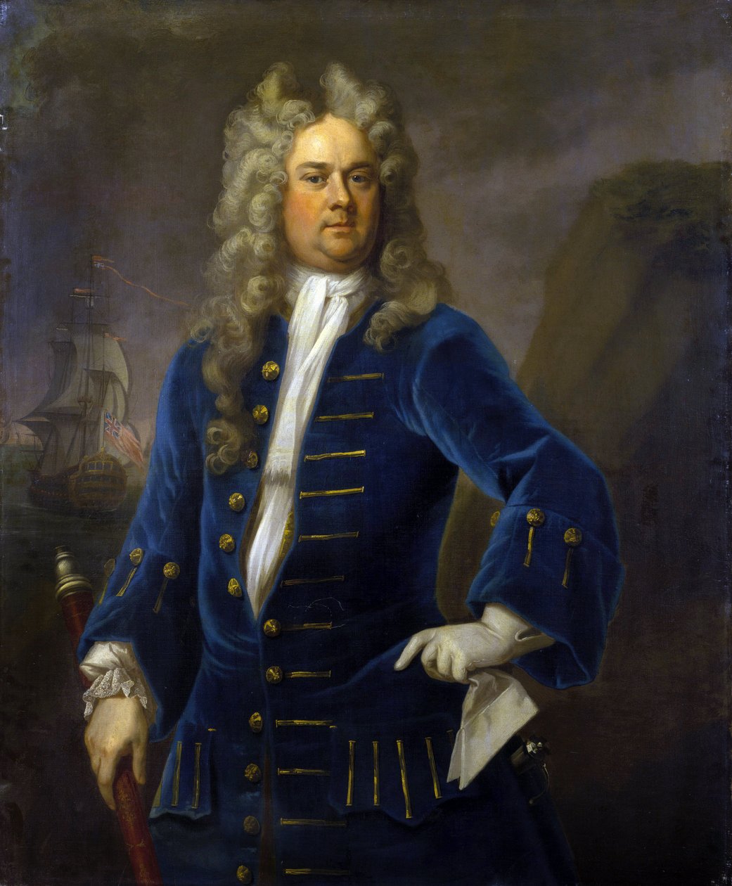Portrait of Captain Robert Harland, Holding a Telescope