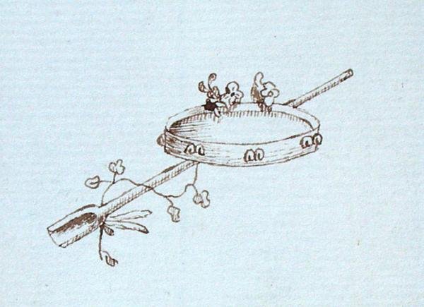 Drawing from Michael Faraday's scrapbook by Michael Faraday