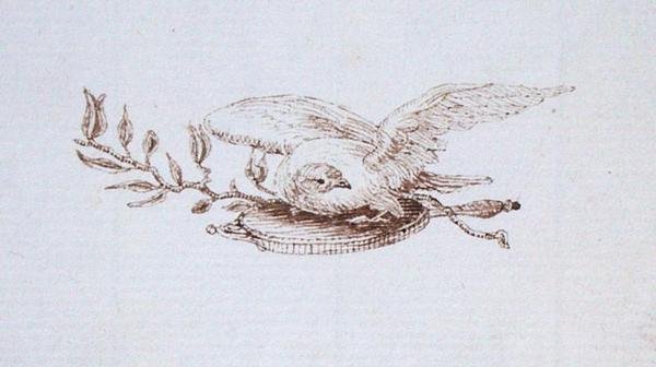 Drawing from Michael Faraday's scrapbook by Michael Faraday