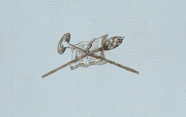 Drawing from Michael Faraday's scrapbook by Michael Faraday