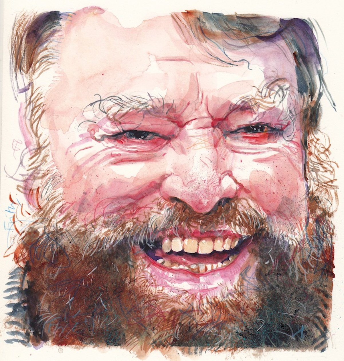 Brian Blessed (watercolour) by Michael Frith